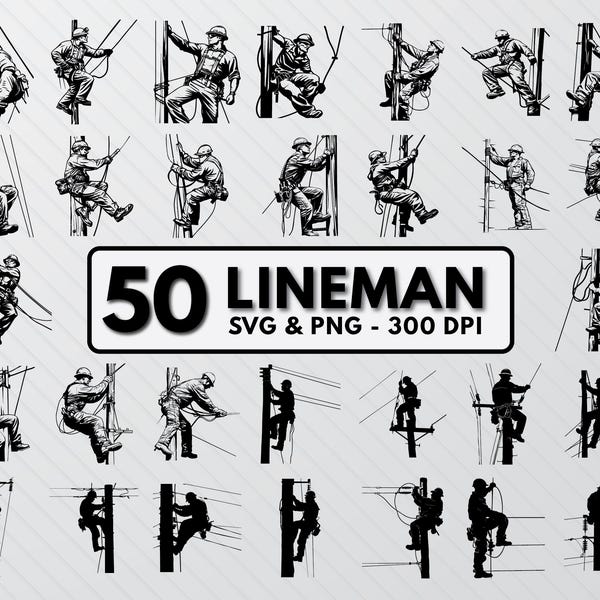 Lineman Svg Files - Etsy
