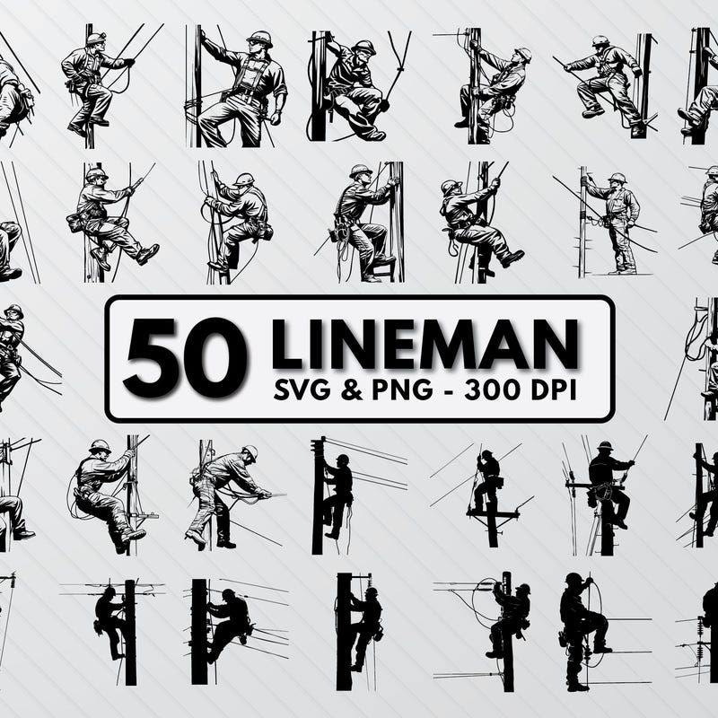 Lineman Svg - Etsy