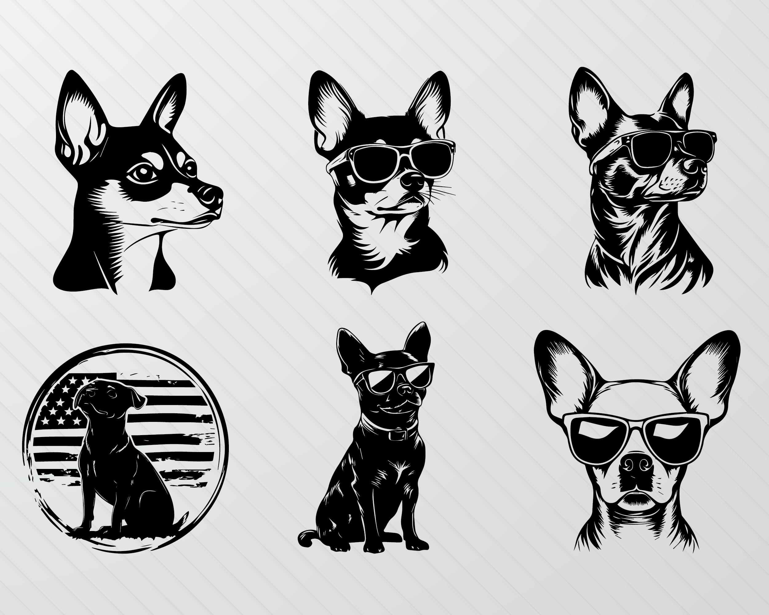Chipin Dog SVG Bundle: Silhouette Vector Art (PNG, Cricut) - Etsy