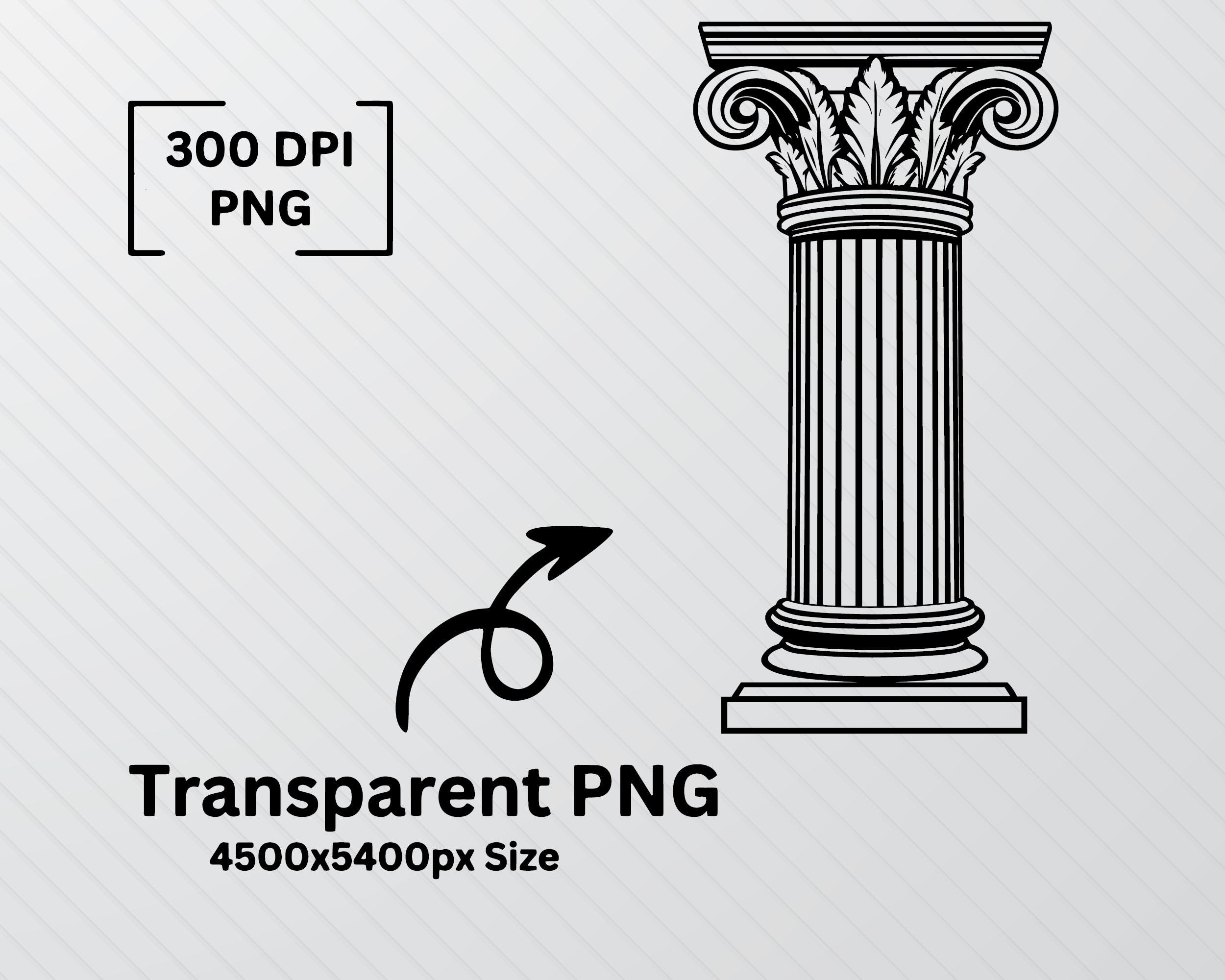 Ancient Column Svg Bundle, Ancient Column Silhouette, Ancient Column ...