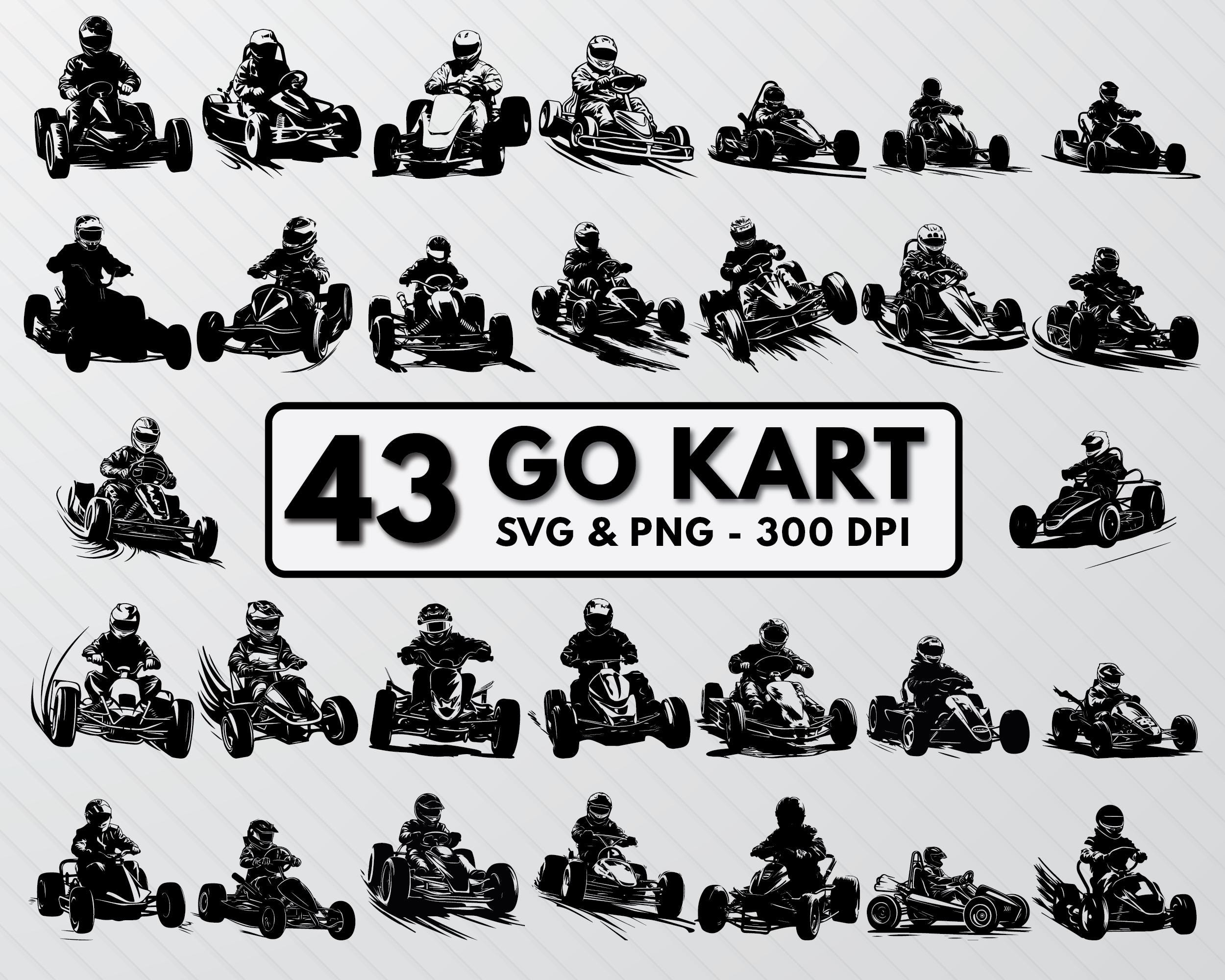 Go Kart Svg Bundle, Go Kart Silhouette, Go Kart Racing Clipart Png, Go ...