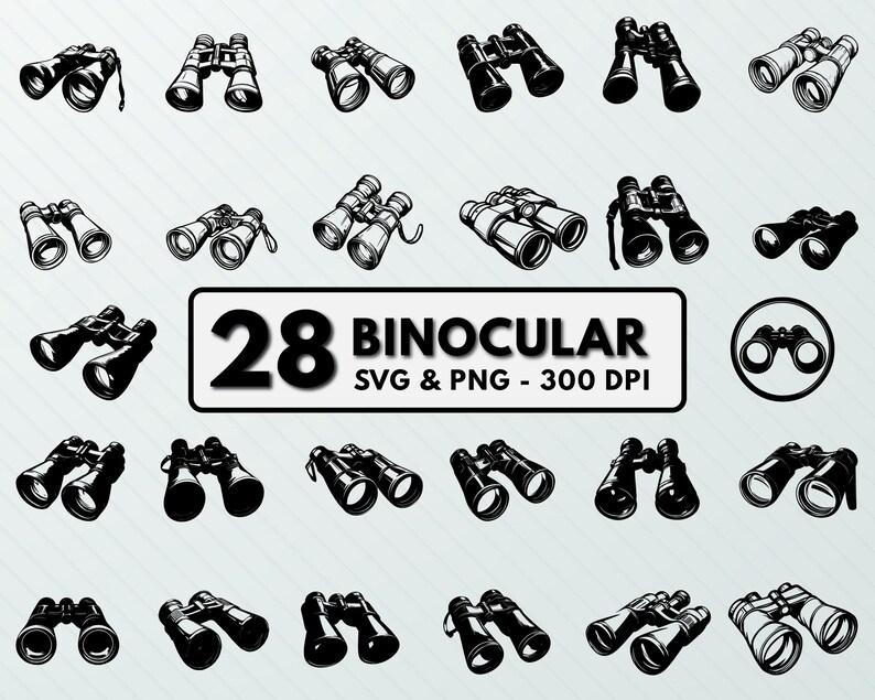 Binocular SVG PNG Clipart: Vector Cut Files - Etsy