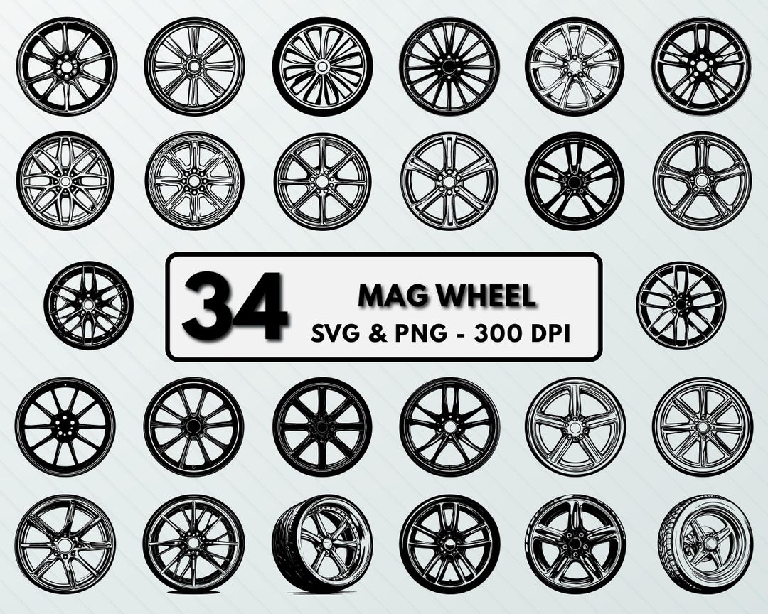 Mag Wheel Svg Png Bundle, Mag Wheel Silhouette, Mag Wheel Decal, Mag ...