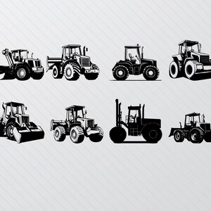 Loader Silhouette SVG Bundle: Heavy Loader Clipart (PNG) - Etsy