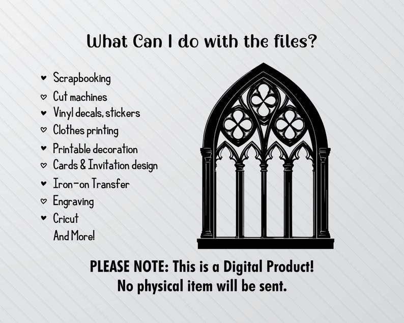 Gothic Window Svg Bundle, Gothic Window Silhouette, Gothic Window Cut ...