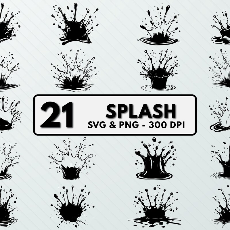 Water Splash Vector - Etsy