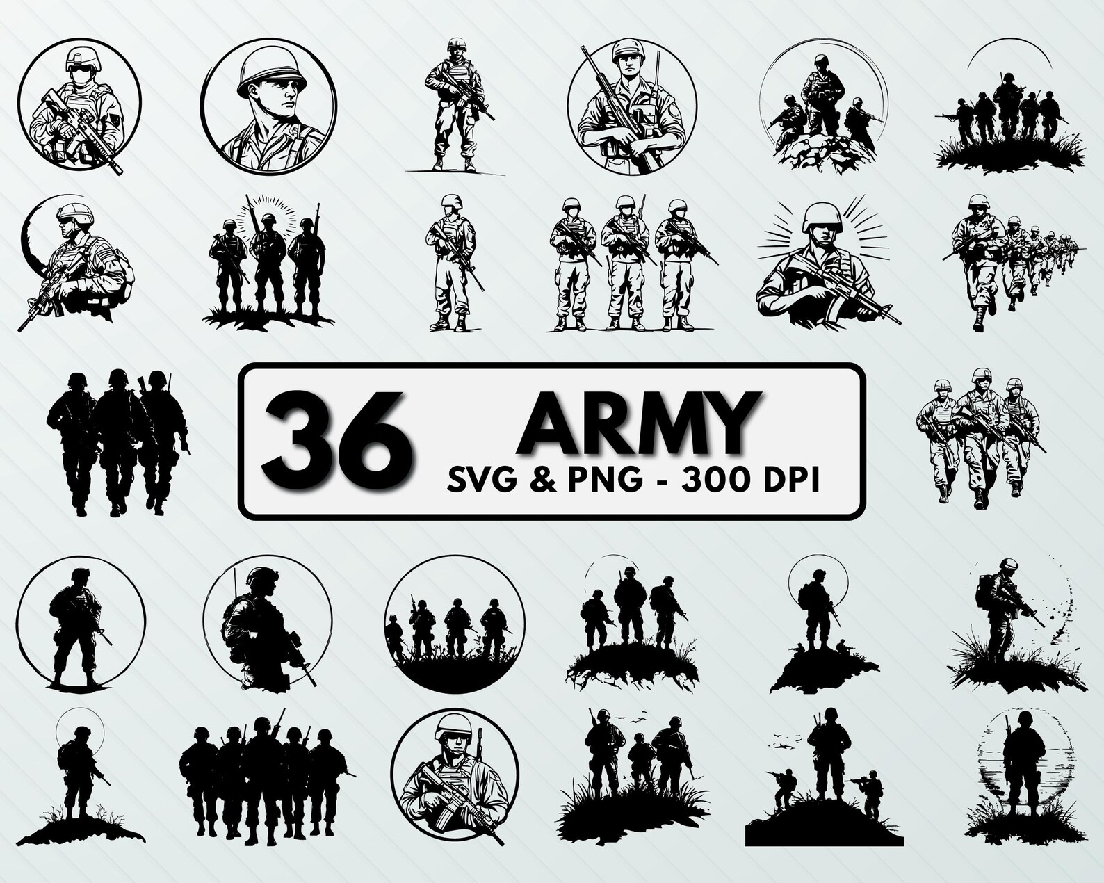 Army Svg Png, Military Army Clipart, Solder Silhouette, Decal, Military ...