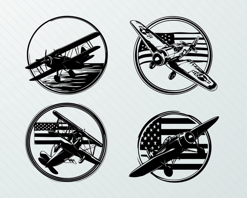 Biplane SVG Bundle: Vintage Airplane Clipart (digital Cut Files) - Etsy