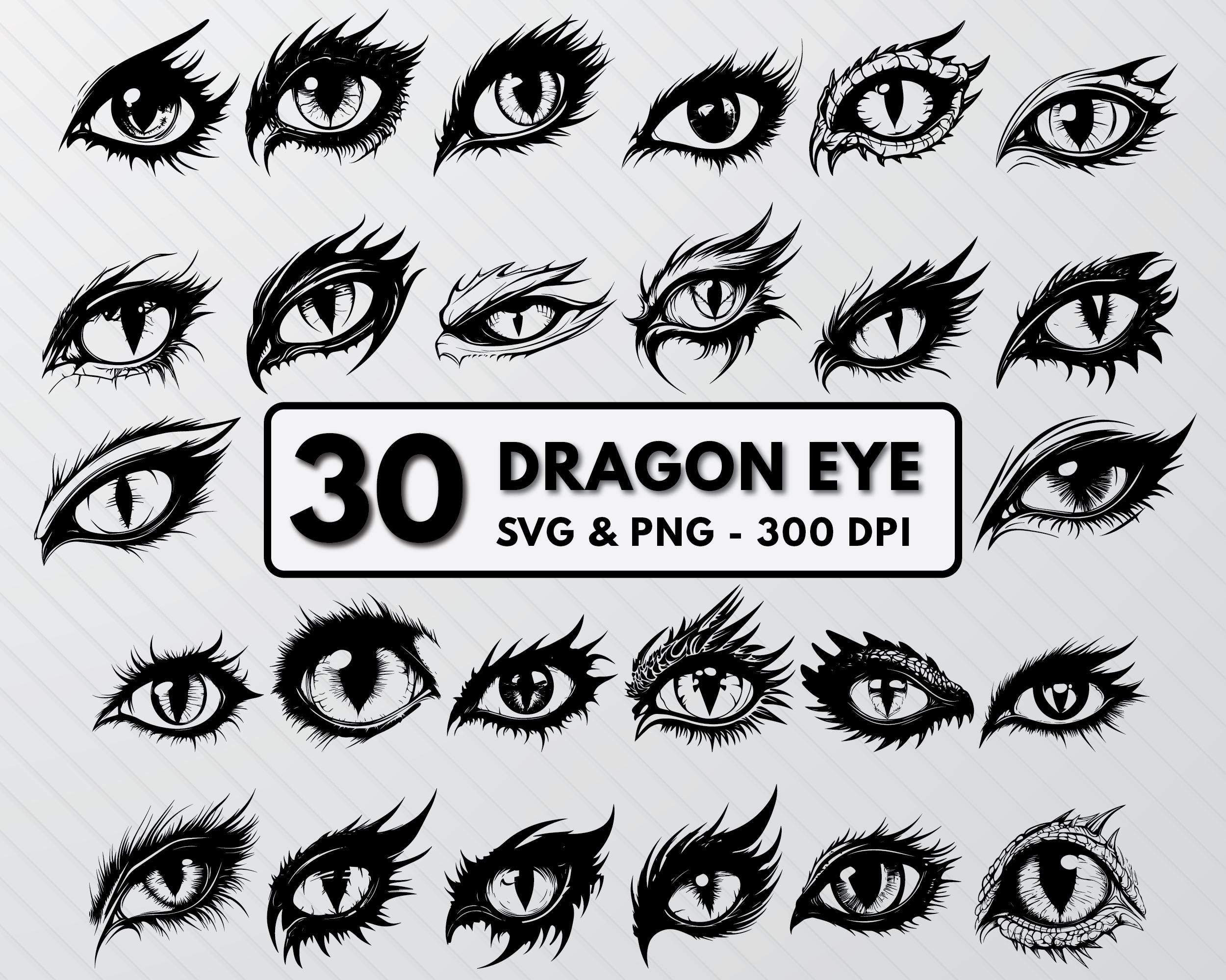 Dragon Eye Svg Bundle, Dragon Eye Silhouette, Dragon Eye Clipart Decal ...