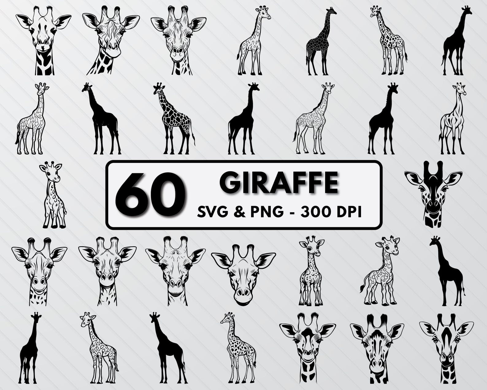Giraffe Svg Cut Files, Giraffe Silhouette Png, Giraffe Head Vector ...