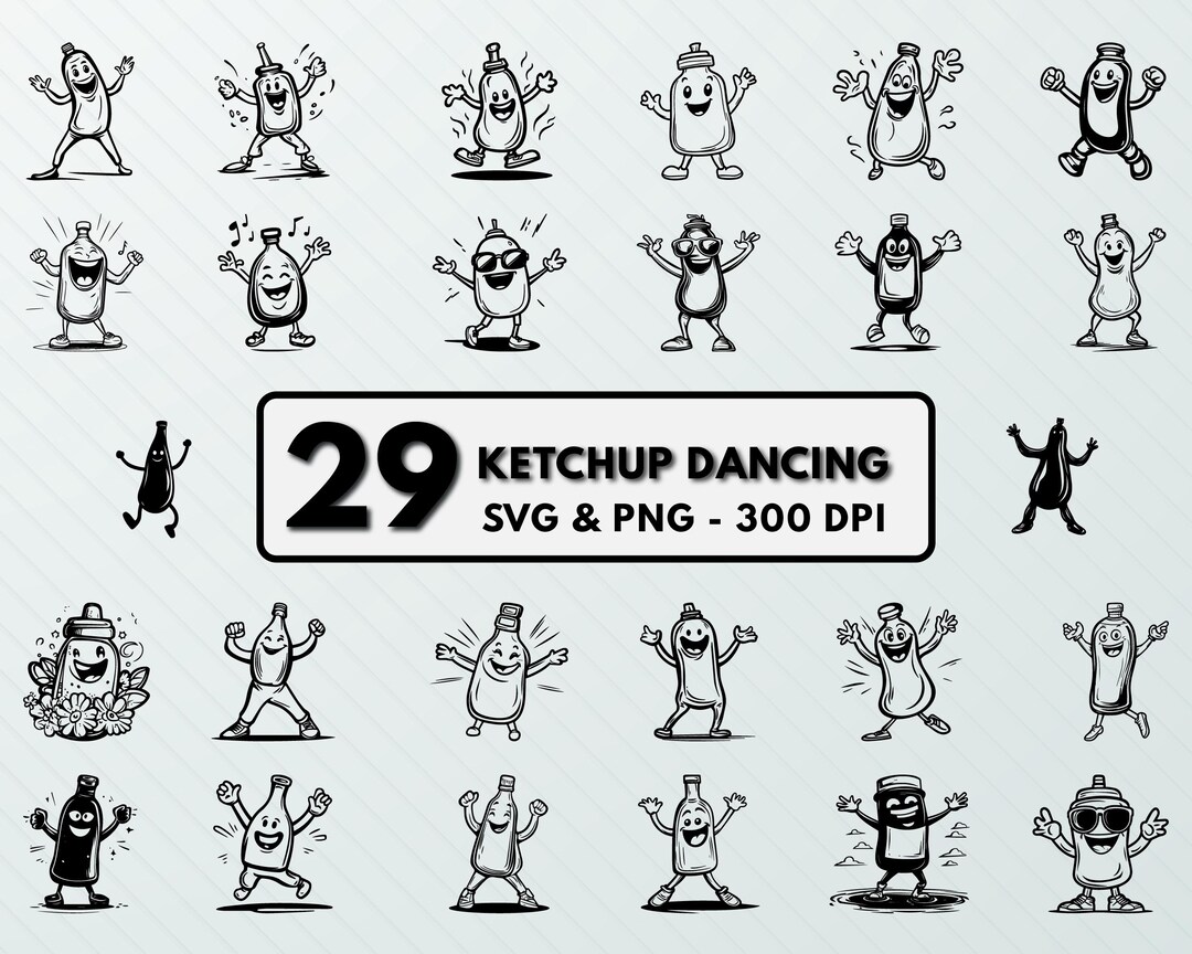 Ketchup Dancing Svg Png, Ketchup Dancing Clipart, Ketchup Dancing ...