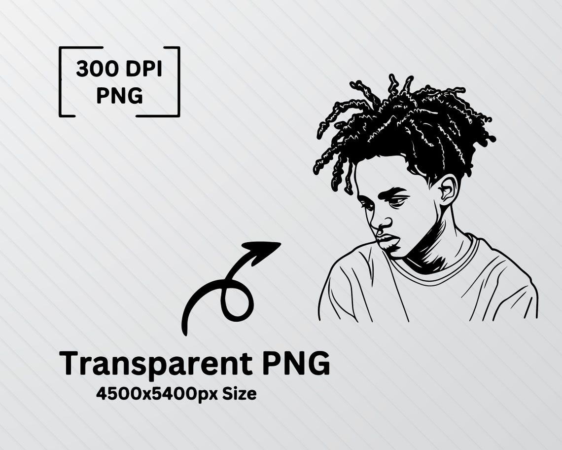 Dreadlocks Svg Bundle, Dreadlocks Silhouette Png, Boy With Dreadlocks ...