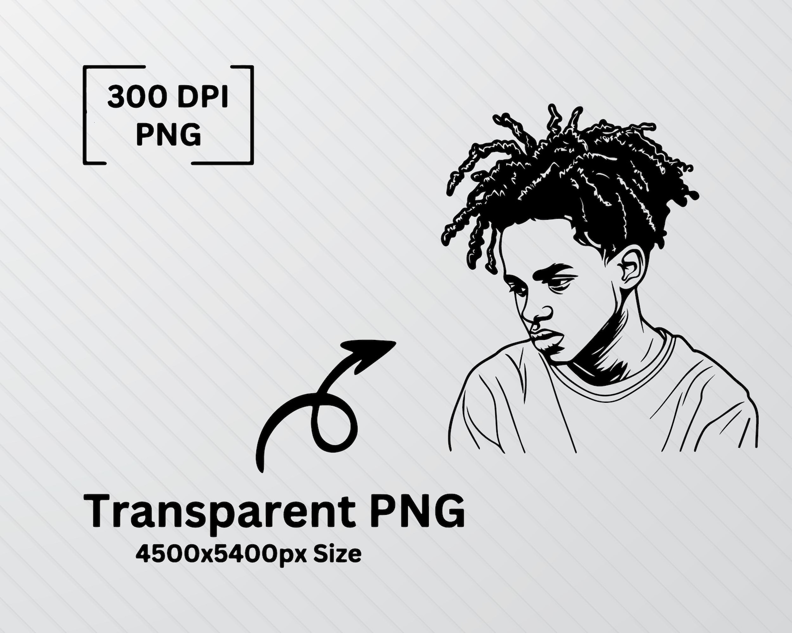 Dreadlocks Svg Bundle, Dreadlocks Silhouette Png, Boy With Dreadlocks ...