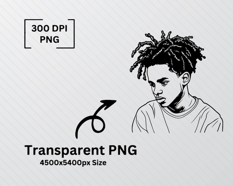 Dreadlocks Svg Bundle, Dreadlocks Silhouette Png, Boy With Dreadlocks ...