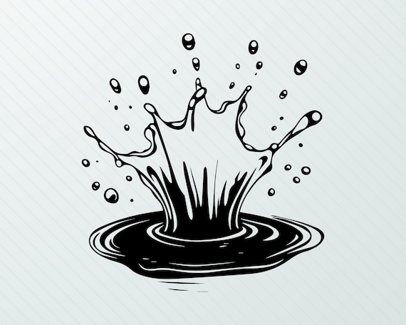Outline Water Splash Clipart