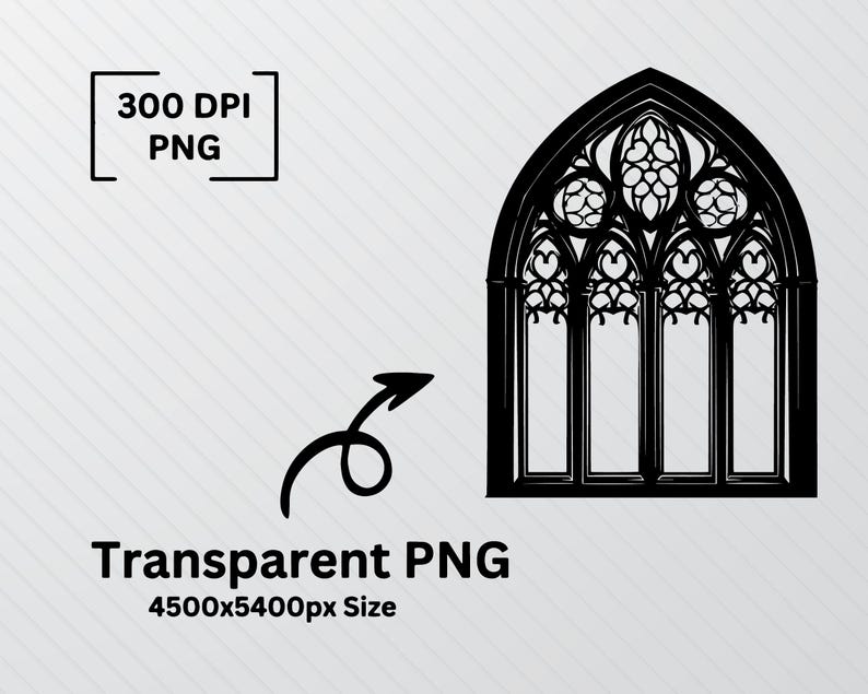 Gothic Window Svg Bundle, Gothic Window Silhouette, Gothic Window Cut ...