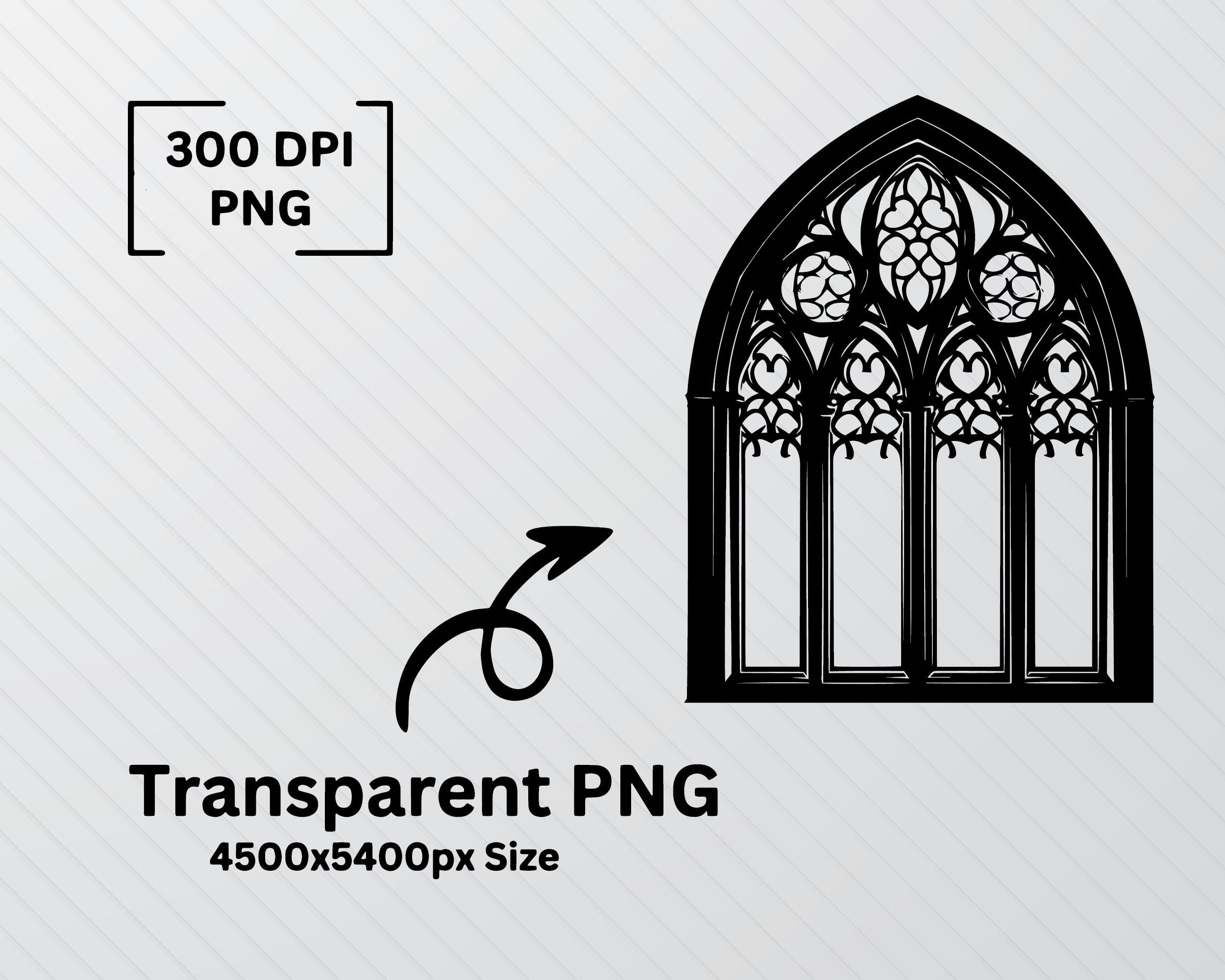 Gothic Window Svg Bundle, Gothic Window Silhouette, Gothic Window Cut ...