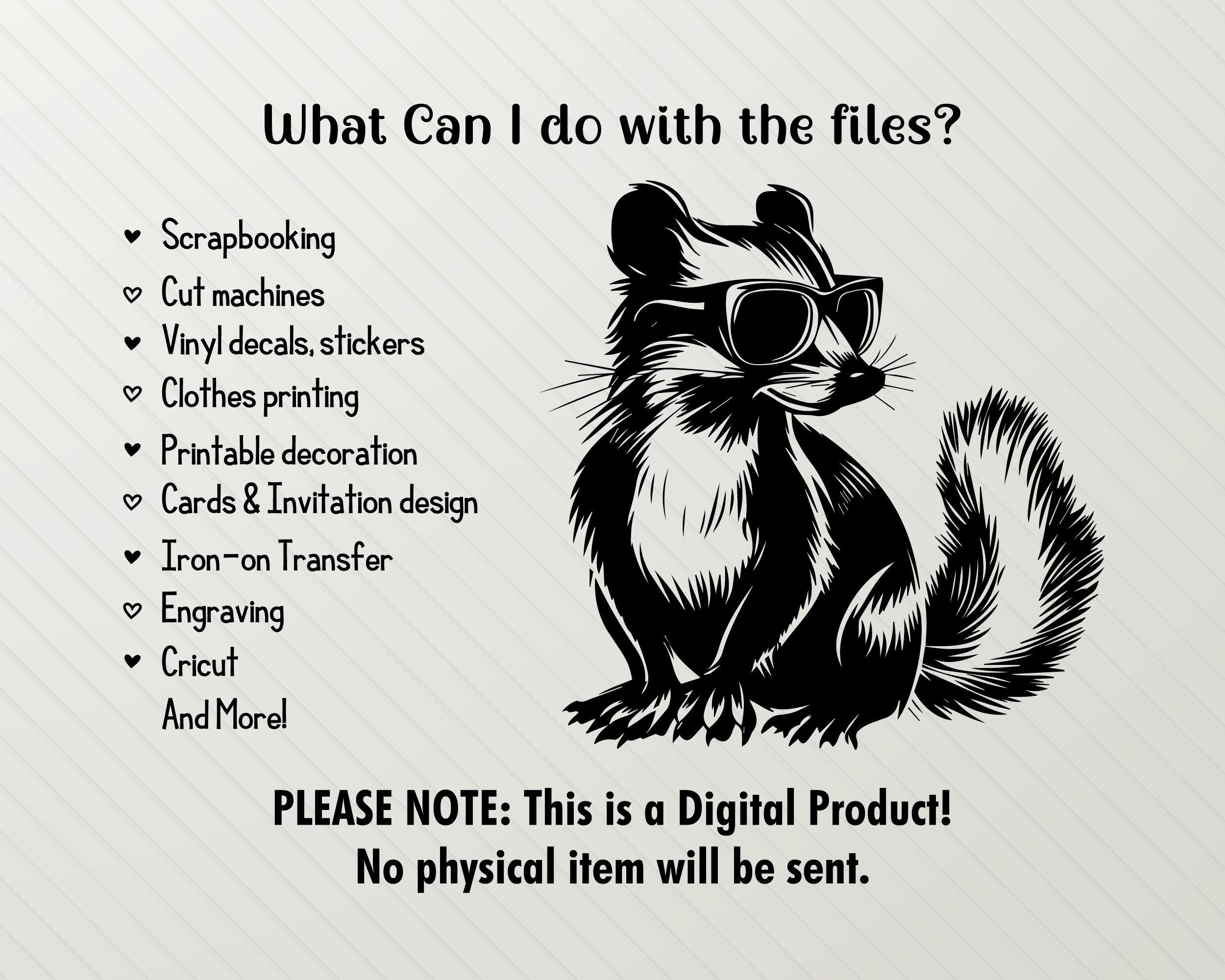 Skunk SVG Bundle: Silhouette Art, Vector Decal (digital Download) - Etsy
