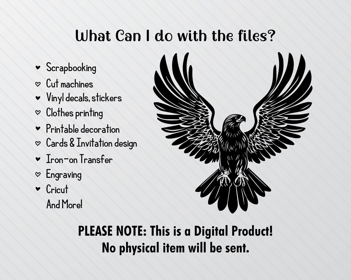 Eagle Silhouette SVG Bundle: Bird Clipart, Decal, Cricut Vector (PNG ...