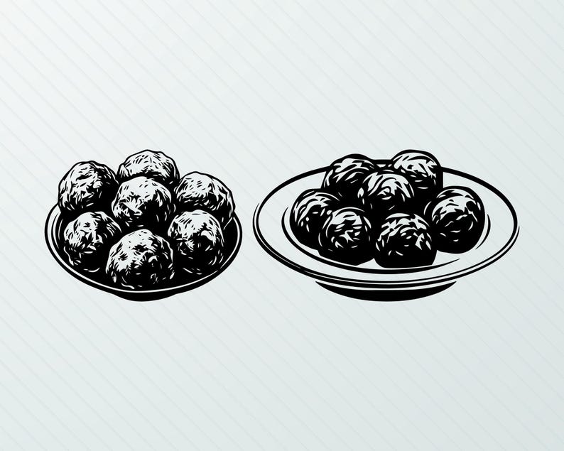 Meatballs SVG PNG Bundle: Clipart, Silhouette, Vector Cut File - Etsy