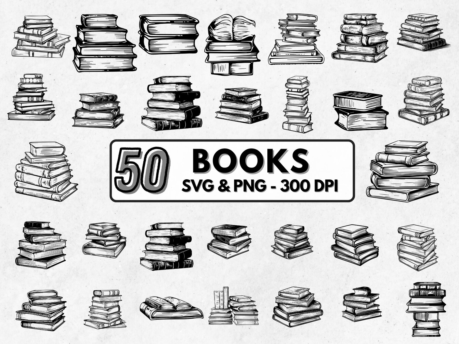 Books SVG Bundle, Books Cut Files for Cricut, Books Silhouette, Books ...