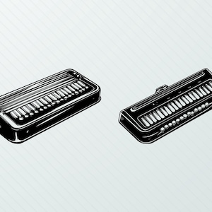 Harmonica Svg Png, Harmonica Clipart, Harmonica Silhouette, Decal ...