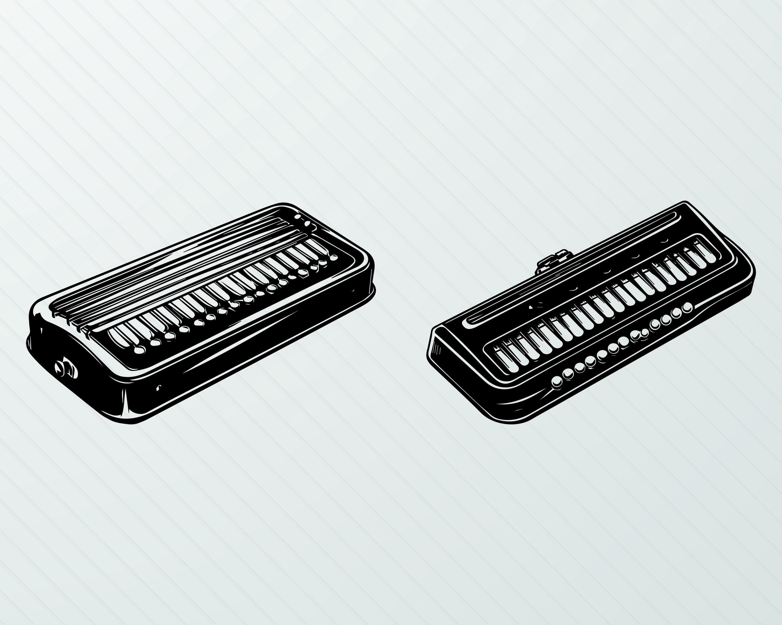 Harmonica Svg Png, Harmonica Clipart, Harmonica Silhouette, Decal ...