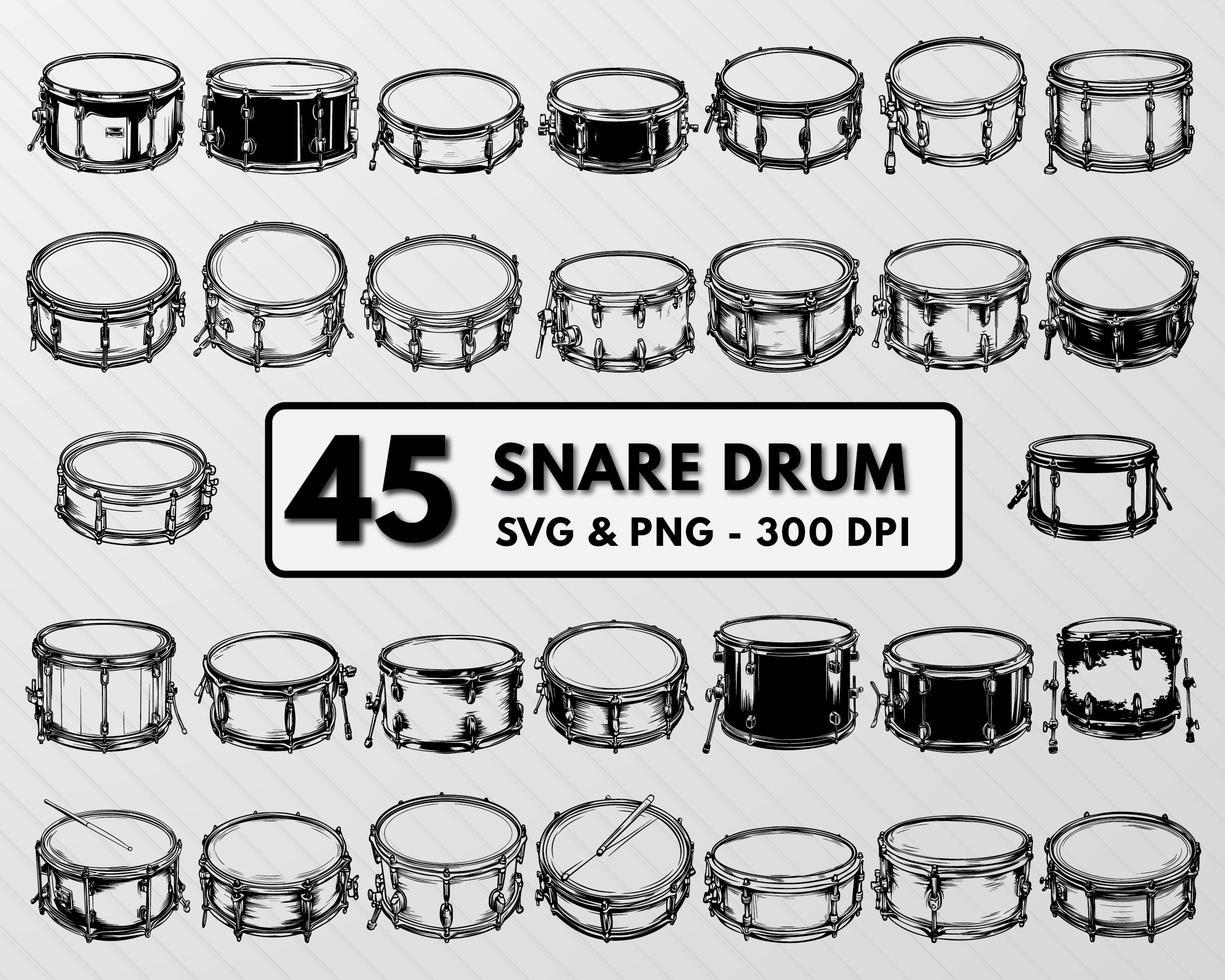Snare Drum Svg Files, Snare Drum Silhouette Png, Drum Stick Clipart Png ...
