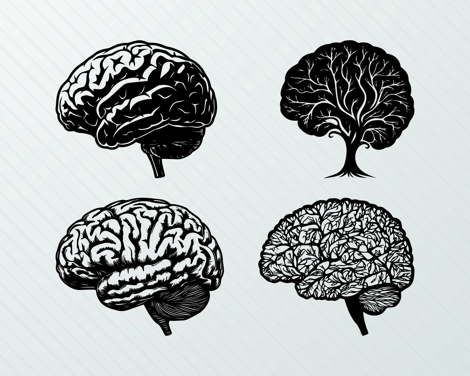 Human Brain Svg Png, Human Brain Clipart, Human Brain Silhouette, Human ...