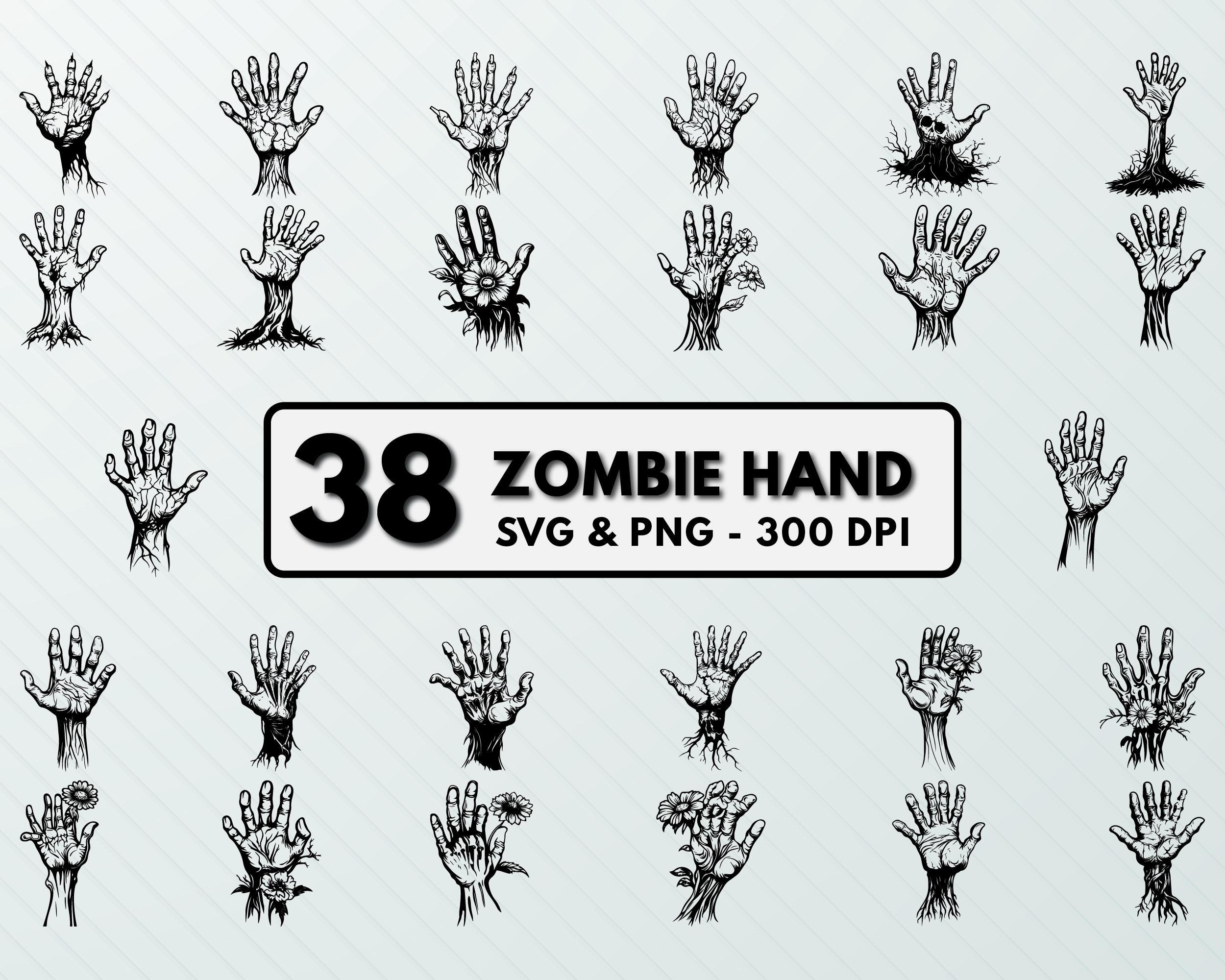 Zombie Hand Svg Png Bundle, Zombie Hand Clipart, Zombie Hand Silhouette ...