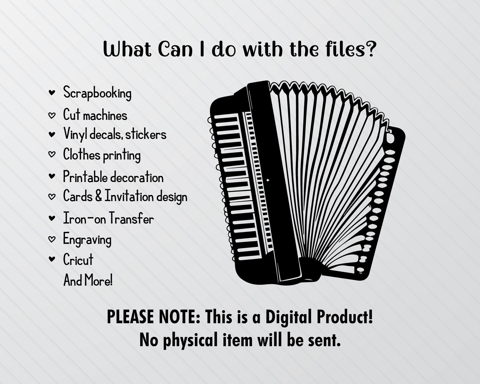 Accordion Silhouette, Accordion Svg Cut Files Cricut Bundle, Accordion ...