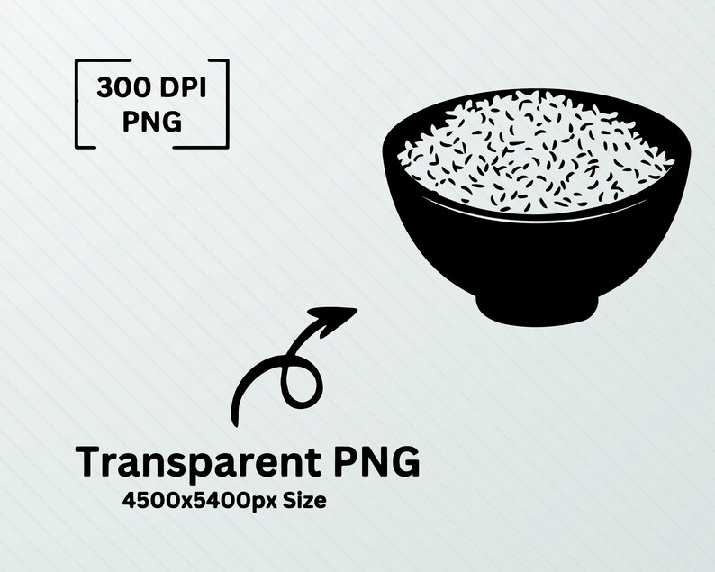 Bowl of Rice Clipart: SVG, PNG, Vector Art (300 DPI) - Etsy