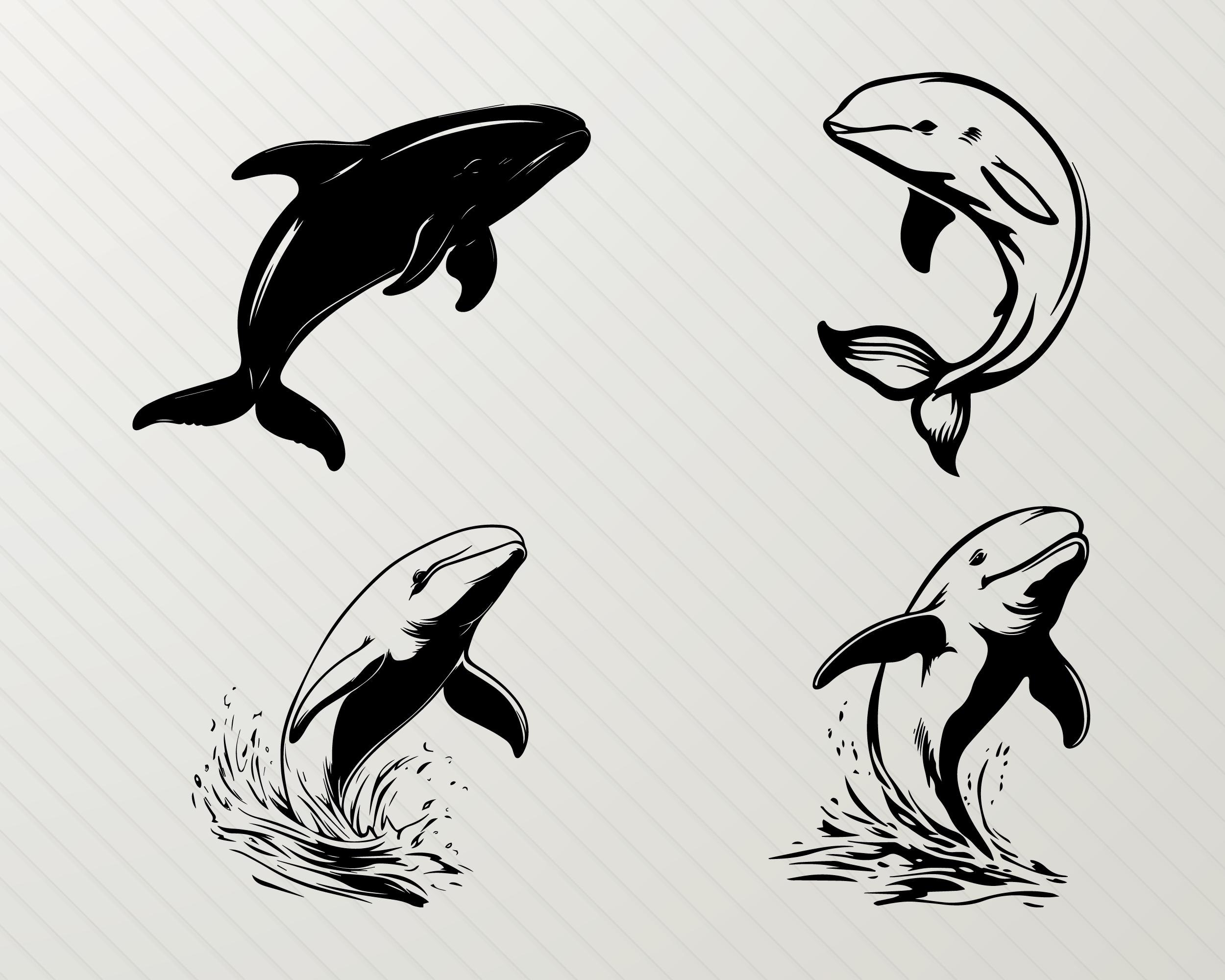 Beluga Whale SVG Bundle: Silhouette Vector Decal (digital Download) - Etsy