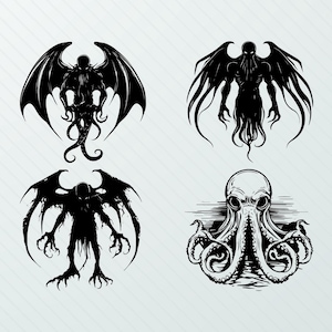 Cthulhu Clipart: SVG, PNG, Vector Art Designs (digital Download) - Etsy