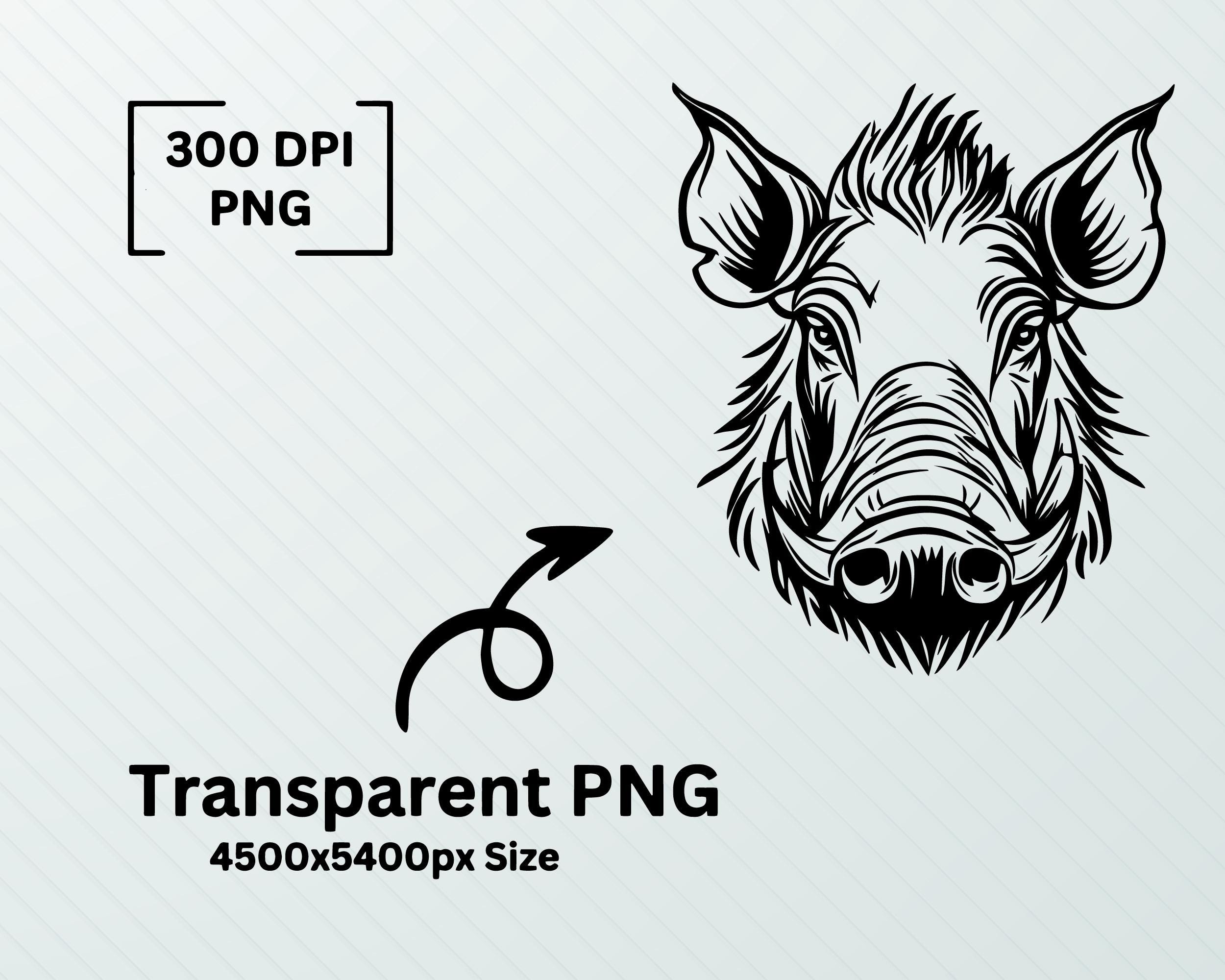 Warthog SVG PNG: Wild Pig Vector Clipart Cut Files - Etsy