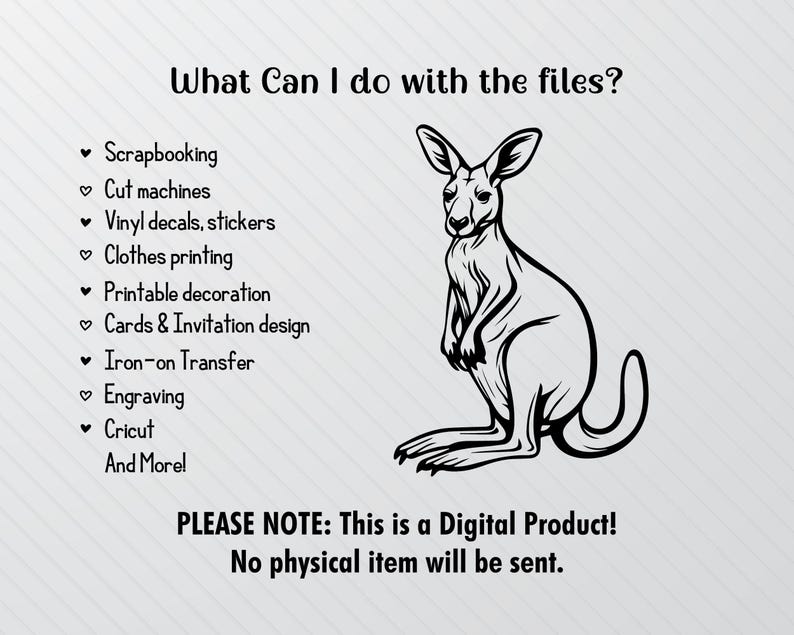 Kangaroo SVG Bundle: Australian Outline Clipart (PNG, Vector) - Etsy