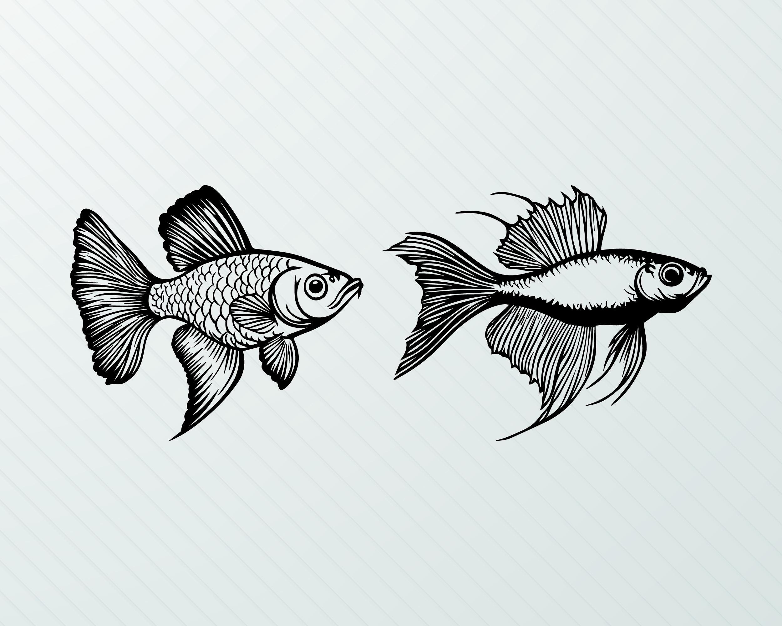 Guppy Fish Svg Png Bundle, Guppy Fish Silhouette, Guppy Fish Clipart ...