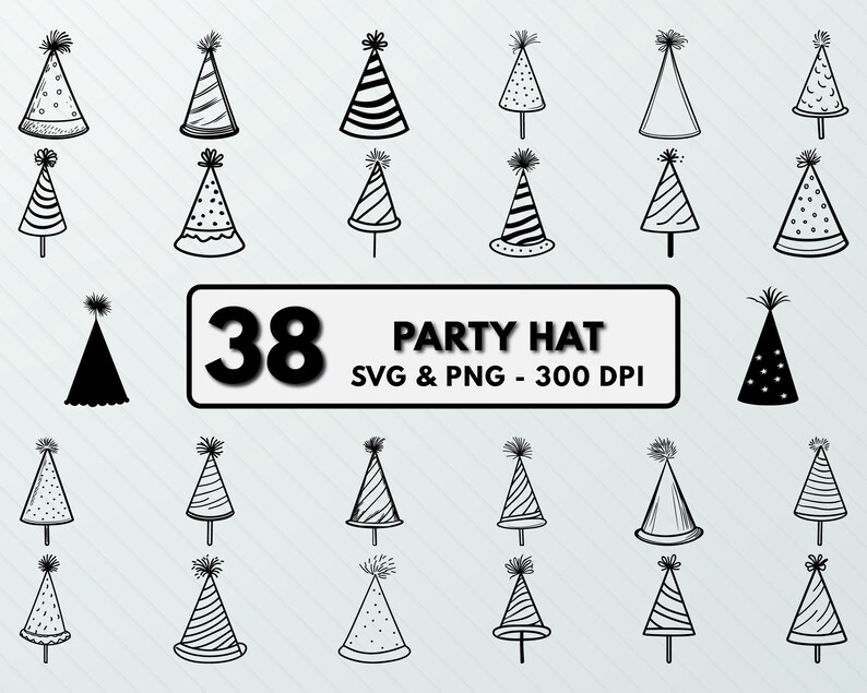 Party Hat Svg Png, Party Hat Clipart, Party Hat Silhouette, Party Hat ...