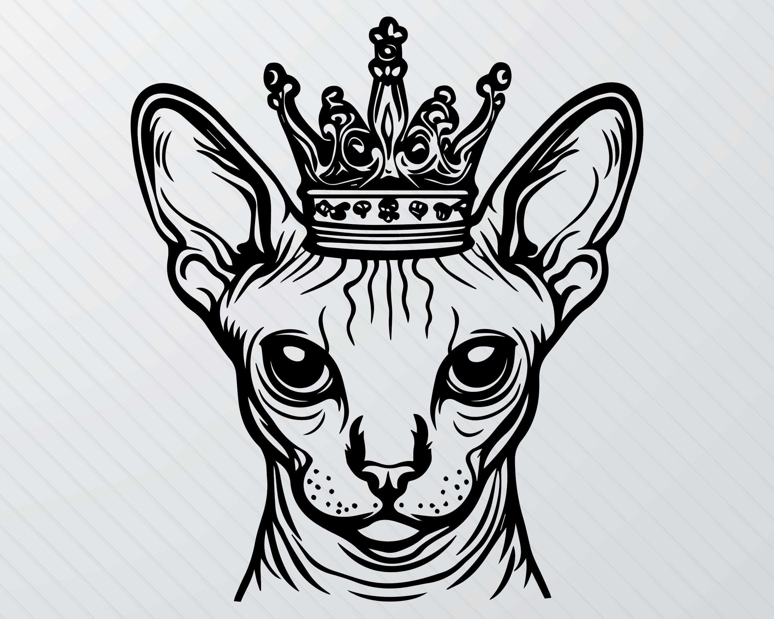 Sphynx Cat Svg Bundle, Sphynx Cat Silhouette, Cat Breed Svg Png Vector ...