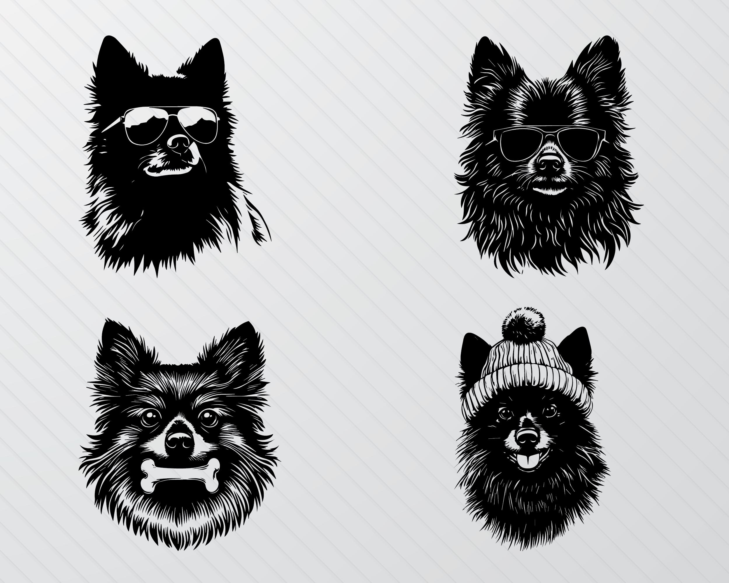 German Spitz Svg Bundle, German Spitz Dog Silhouette Svg, Dog Breeds ...