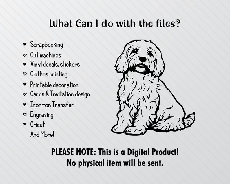 Cockapoo Dog Silhouette: SVG, PNG Clipart Bundle - Etsy