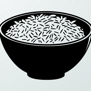 Bowl of Rice Clipart: SVG, PNG, Vector Art (300 DPI) - Etsy