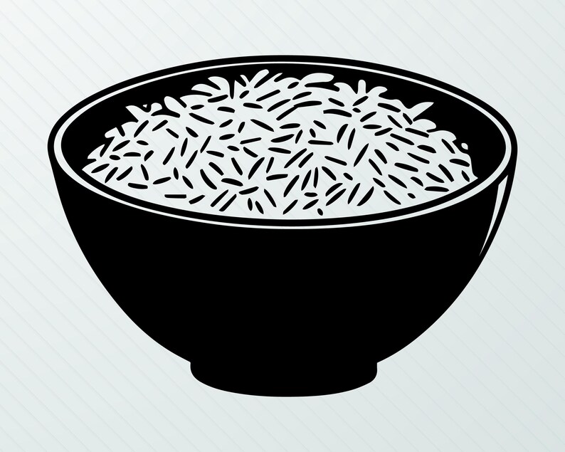 Bowl of Rice Clipart: SVG, PNG, Vector Art (300 DPI) - Etsy