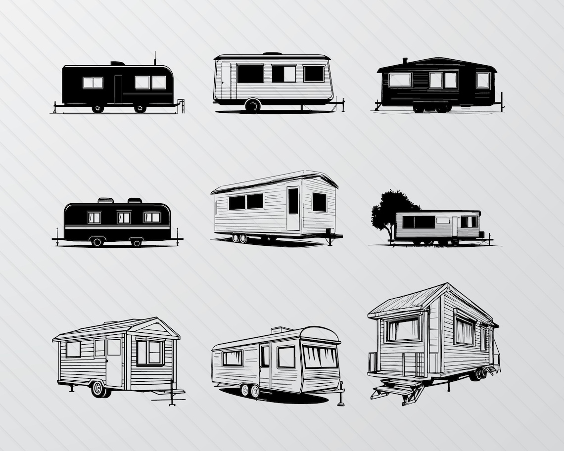 Mobile Home SVG Bundle: 50 Vector Art Designs (PNG, Cricut) - Etsy