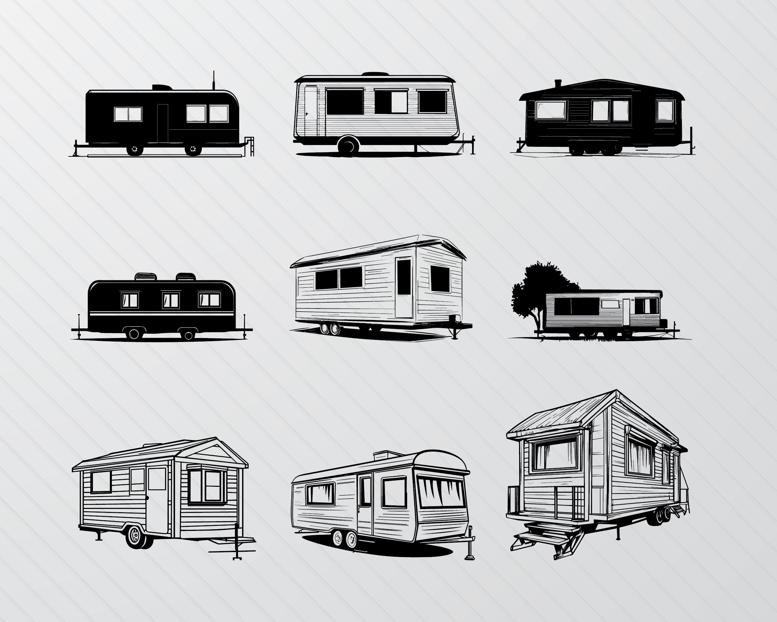 Mobile Home SVG Bundle: 50 Vector Art Designs (PNG, Cricut) - Etsy