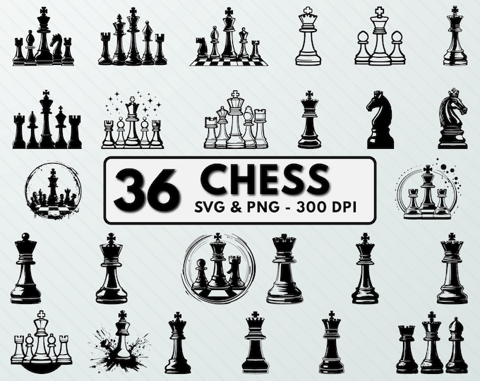 Game Chess Svg Bundles, Chess Clipart, Chess PNG, Chess Game Svg, Chess ...
