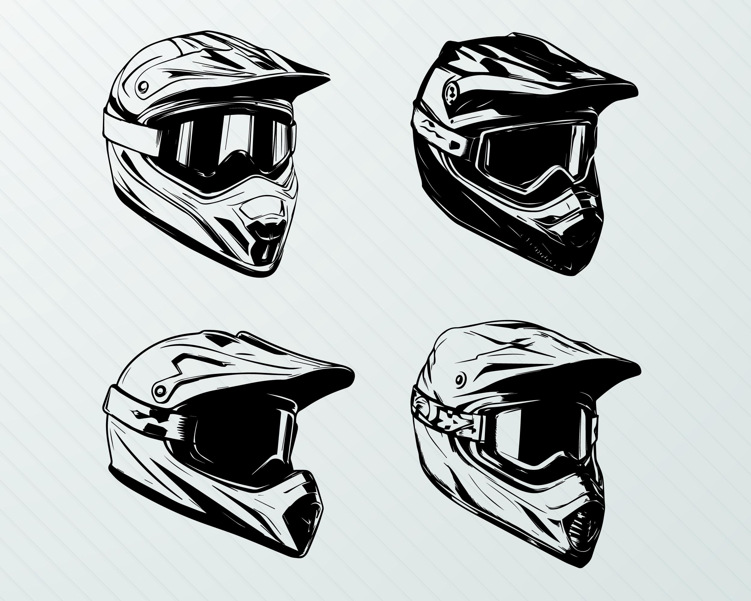 Motocross Helmet SVG, Motocross Helmet Graphics, Motocross Helmet ...