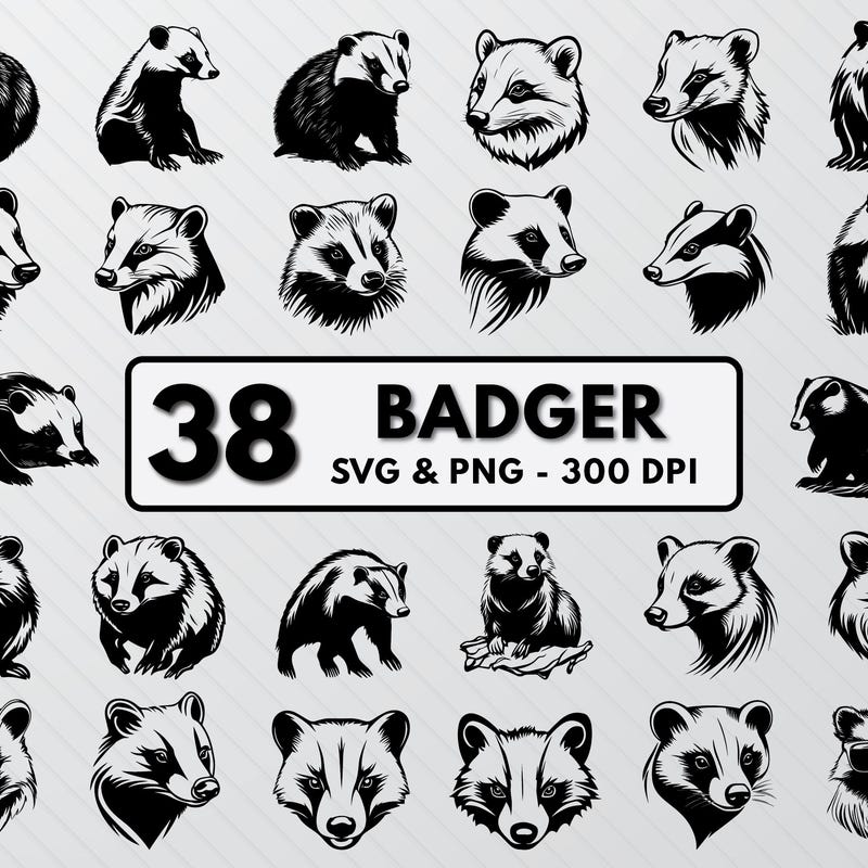 Badger Art - Etsy