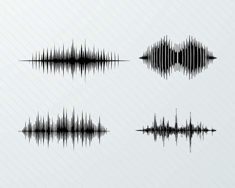 Sound Wave Clipart: SVG, PNG, Vector Cut Files - Etsy