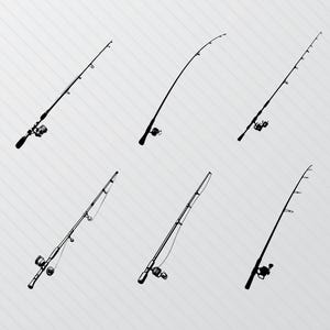 Fishing Rod SVG Clipart: Vector Cut Files, Cricut Designs (PNG) - Etsy ...
